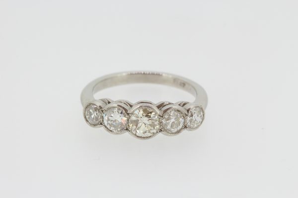 Five Stone Diamond Ring in 18ct White Gold – Jewellery Discovery