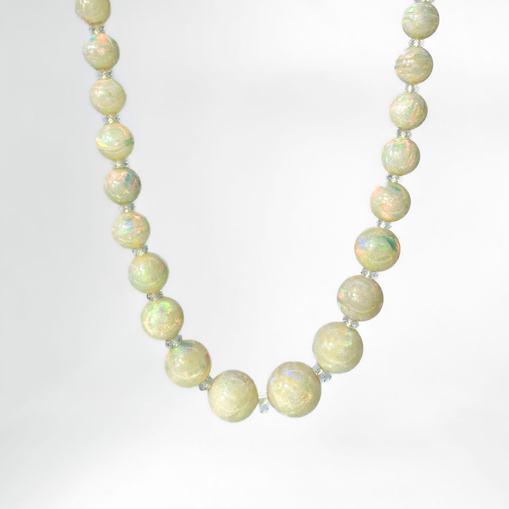 Edwardian Antique Opal Bead Necklace – Jewellery Discovery